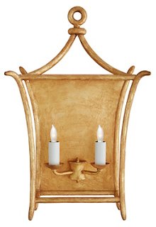 Aria Sconce - Antique Gold Leaf | SheFinds